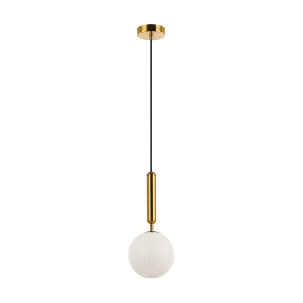 Pendul Glam Auriu JOLIN cu Glob Alb de Sticla - Eleganta la Cote Maxime ...