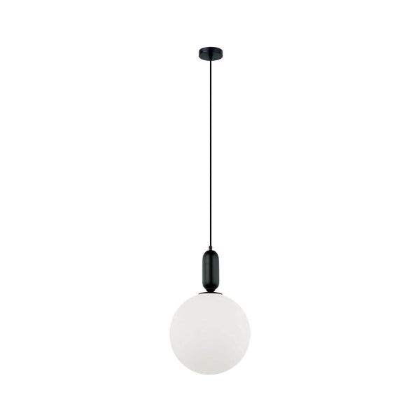 Pendul Negru NEPTUNE cu Glob de Sticla | Iluminat Elegant - Domicilio